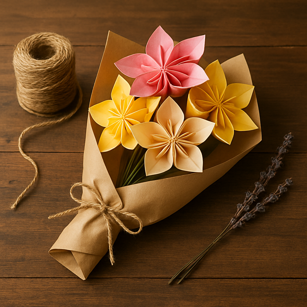 How to Create an Origami Flower Bouquet Step by Step